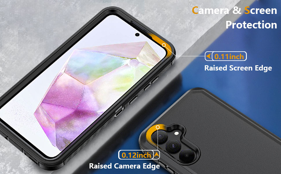 Amazon.com: TASHHAR Phone Case for Samsung Galaxy A35 5G case,Heavy Duty Hard Shockproof Armor ...