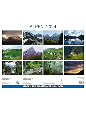 Alpen Kalender 2024 | Wandkalender Alpen/Europa im Großformat (58 x 45,5 cm) | Die Faszination ...