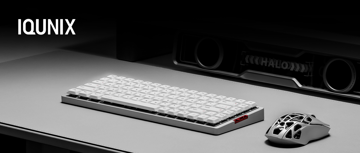 IQUNIX MQ80 Low Profile Mechanical Keyboard for Work and Gaming Tri Mode Wireless Wired CNC ...