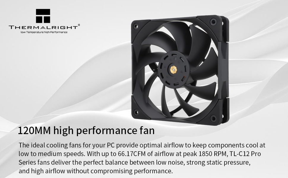 Amazon.com: Thermalright TL-C12PRO Ventilador de CPU de 4.724 in, rodamiento S-FDB, ventilador ...