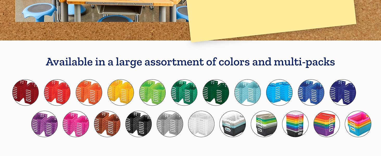 Amazon.com - Really Good Stuff Medium Plastic Book Baskets, 11" by 7.5 ...