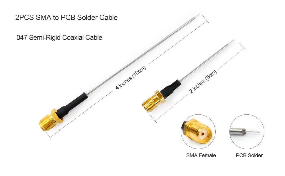 Amazon.com: TOJOIN SMA Female to PCB Solder Coaxial Cable 047 Semi-Rigid Cable 12.5GHZ Semi ...