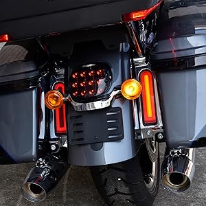 Amazon.com: VEISUTOR Rear Fender Light Saddlebag Side Light for Ultra FLTRU 14-22, Auxiliary LED ...