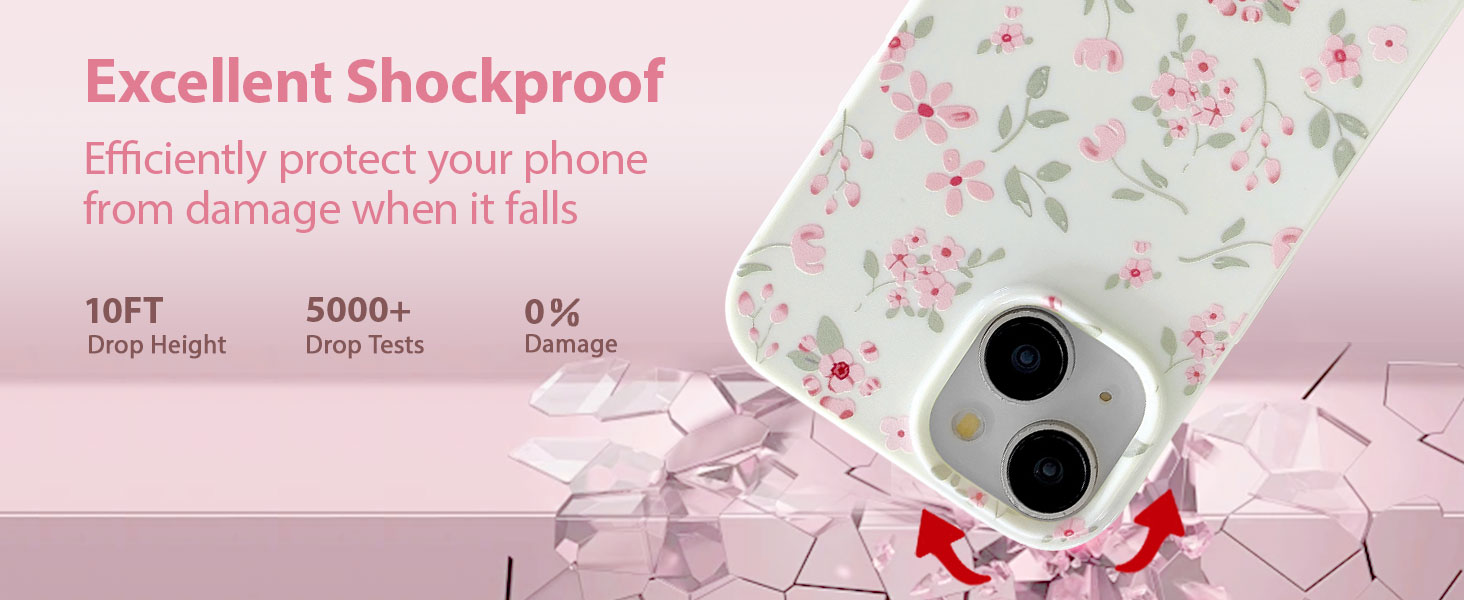 Amazon.com: QLTYPRI for iPhone 15 Pro Max Case, Cute Pink Floral Flower Pattern Aesthetic Phone ...