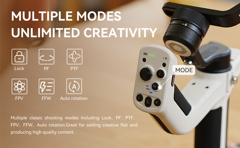 Amazon.com: FeiyuTech Mini P Gimbal Stabilizer with Zoom Knob for ...