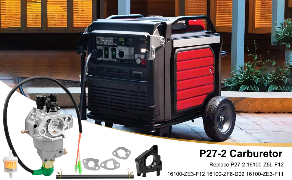 Amazon.com: AUGREX P27-2 Carburetor Carb Fit for Duromax XP10000E 18hp Honda GX340 GX390 EB3500X ...