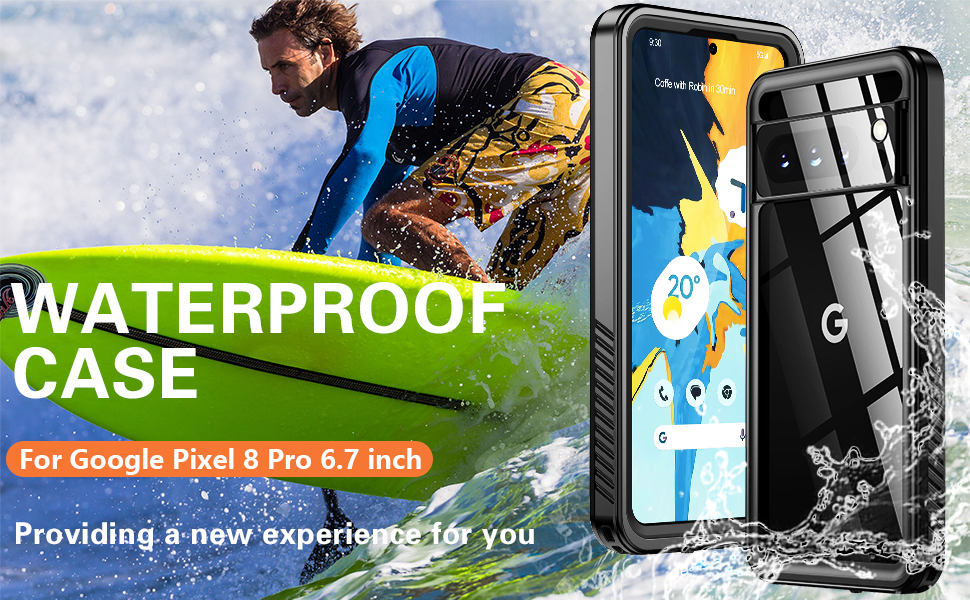 Amazon.com: ANTSHARE Waterproof Case for Google Pixel 8 Pro,Built-in Screen Protector [16FT ...