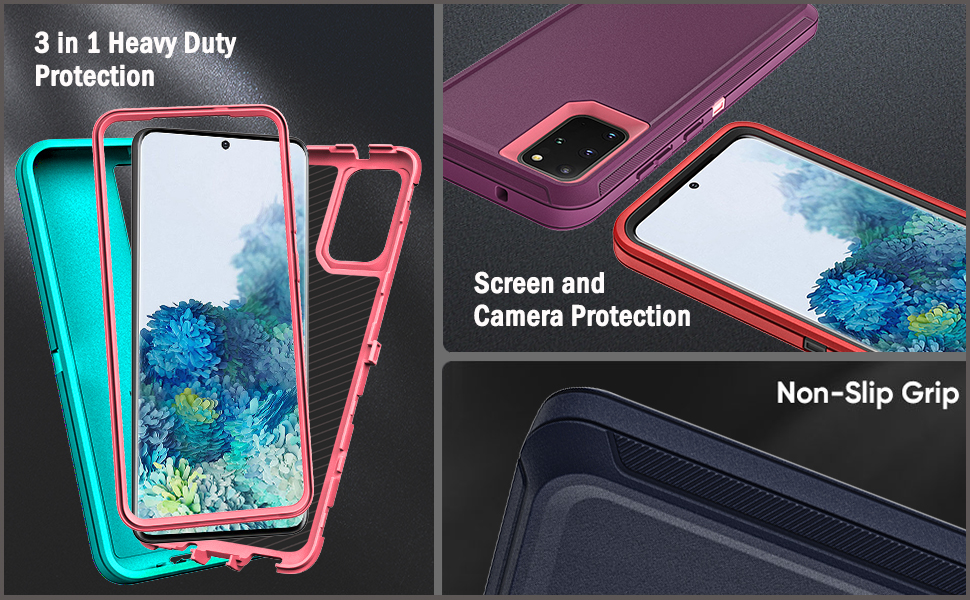 Amazon.com: YKHJKLEC for Samsung Galaxy S20 Plus Case, with 2Pcs [Self Healing Flexible TPU ...