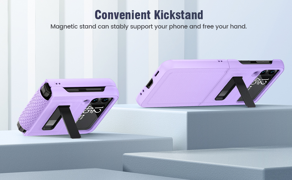 Amazon.com: Caka for Galaxy Z Flip 3 5G Kickstand Case, Z Flip 3 Case with Camera Protector ...