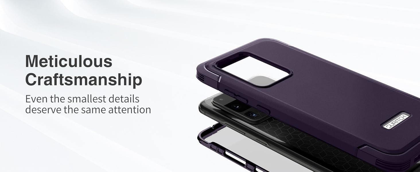 Amazon.com: SURITCH for Samsung Galaxy S20 Ultra Case, [Extra Front Frame] Full-Body Heavy Duty ...