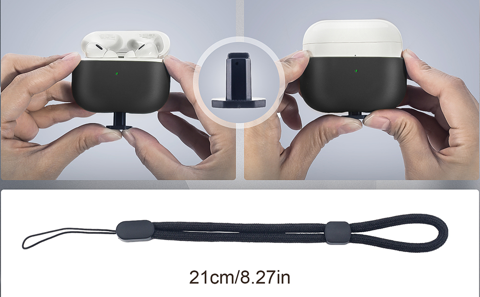 Teyomi Cover per Airpods Pro 2, TPU Airpods Pro 2 Cover con Cordino, Custodia Protettiva Touch ...