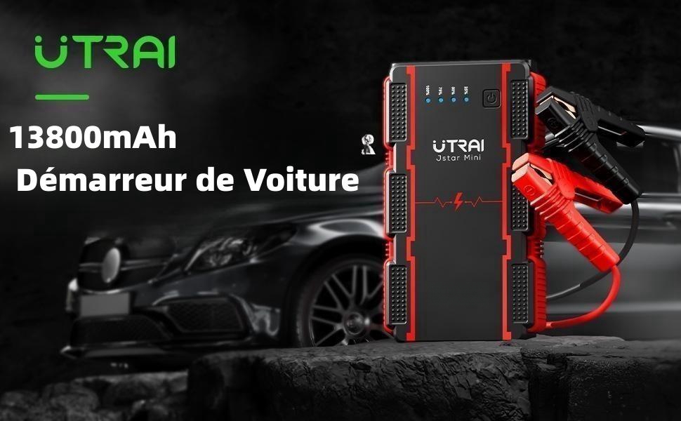 UTRAI 2000A Booster Batterie Voiture, 13800mAh Batterie Voiture Demarreur de Voiture (7.5L ...