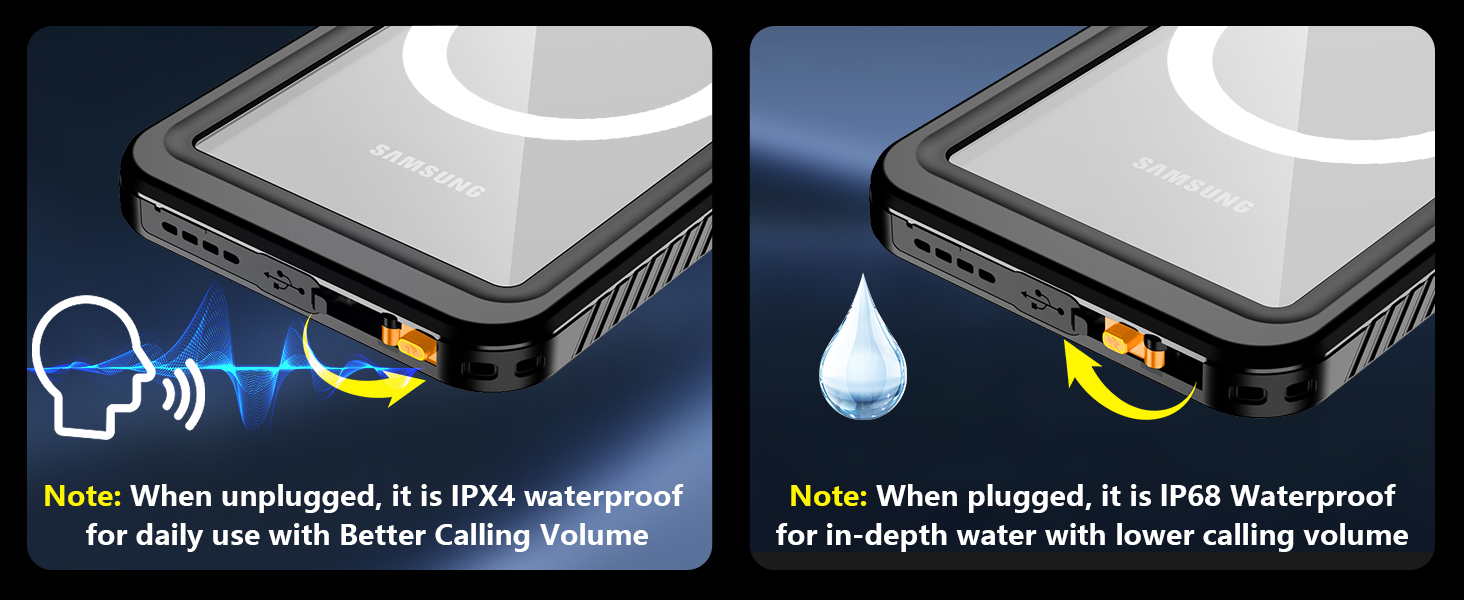 Amazon.com: Oterkin Waterproof Case for Samsung Galaxy S25 Case Compatible with MagSafe, Full ...