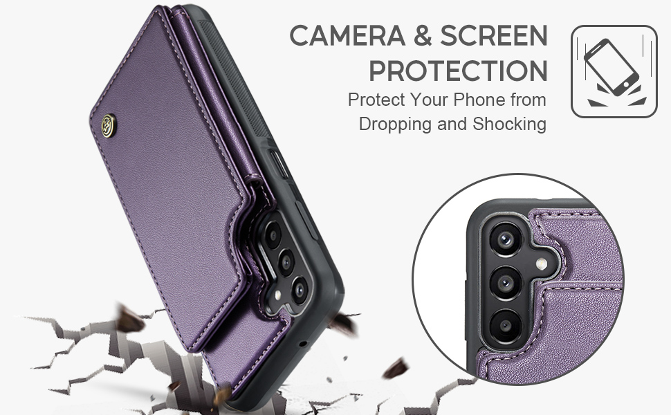 Amazon.com: REEGINCH for Samsung Galaxy A15 5G Wallet Case RFID Blocking PU Leather Case with ...