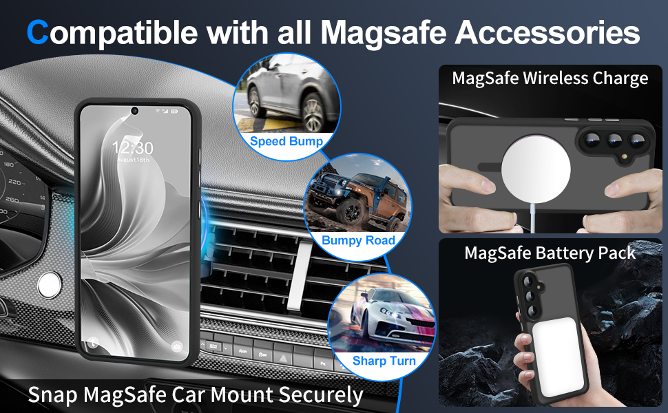 Amazon.com: Joyinteng Magnetic Case for Samsung Galaxy S21 Case for MagSafe, Protective Slim ...
