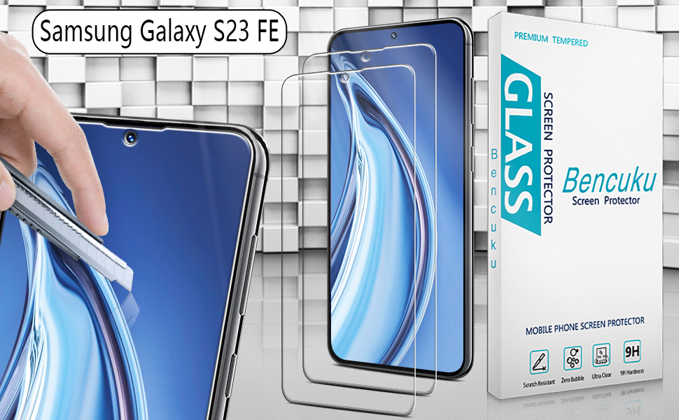 Amazon.com: Bencuku (2 Pack) Designed for Samsung Galaxy S23 FE Tempered Glass Screen Protector ...