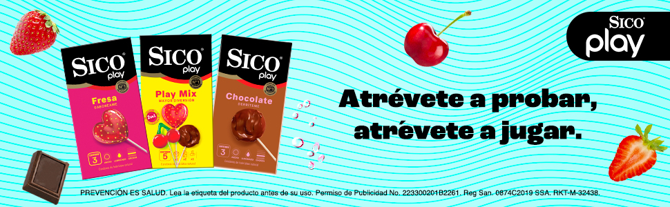Sico Play 3 pack Condónes de látex texturizados sabor chocolate : Amazon.com.mx: Salud y Cuidado ...