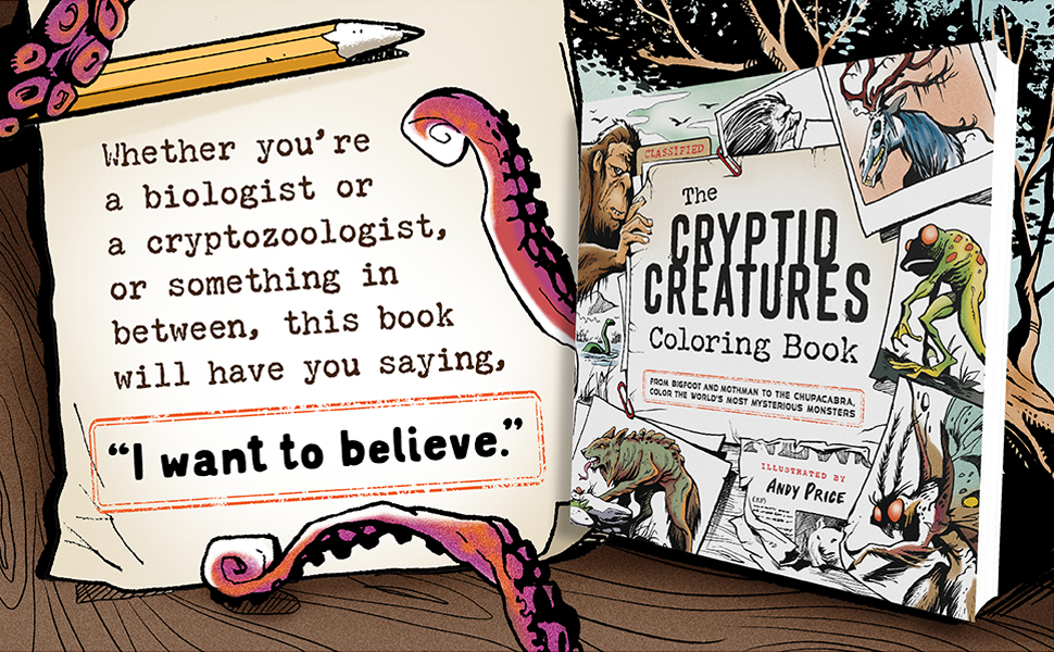 Amazon.com: The Cryptid Creatures Coloring Book: From Bigfoot and Mothman to the Chupacabra ...