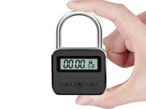 HAKUNA Metal Timer Lock,99 Hours Max Timing Lock,USB Rechargeable Timer Padlock with Electronic ...