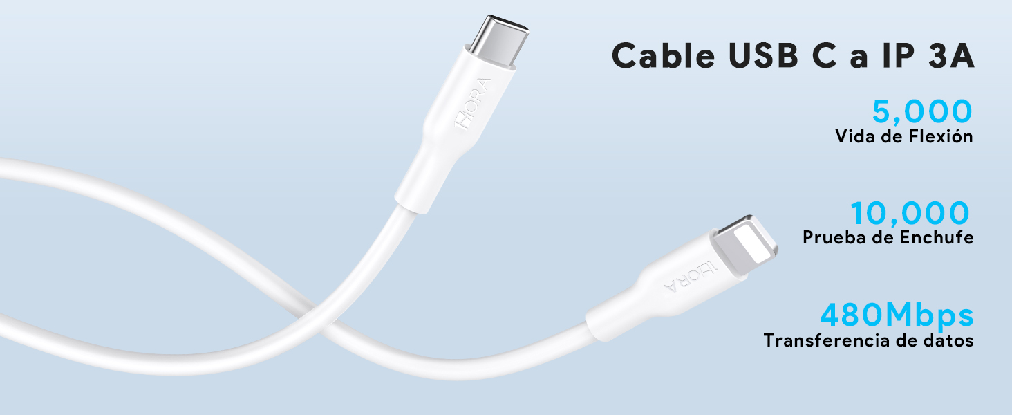 1 Hora GAN Cargador para IP Carga Rápida 20W 2 en 1, Cargador Tipo C PD 20W + USB A QC 18W con ...