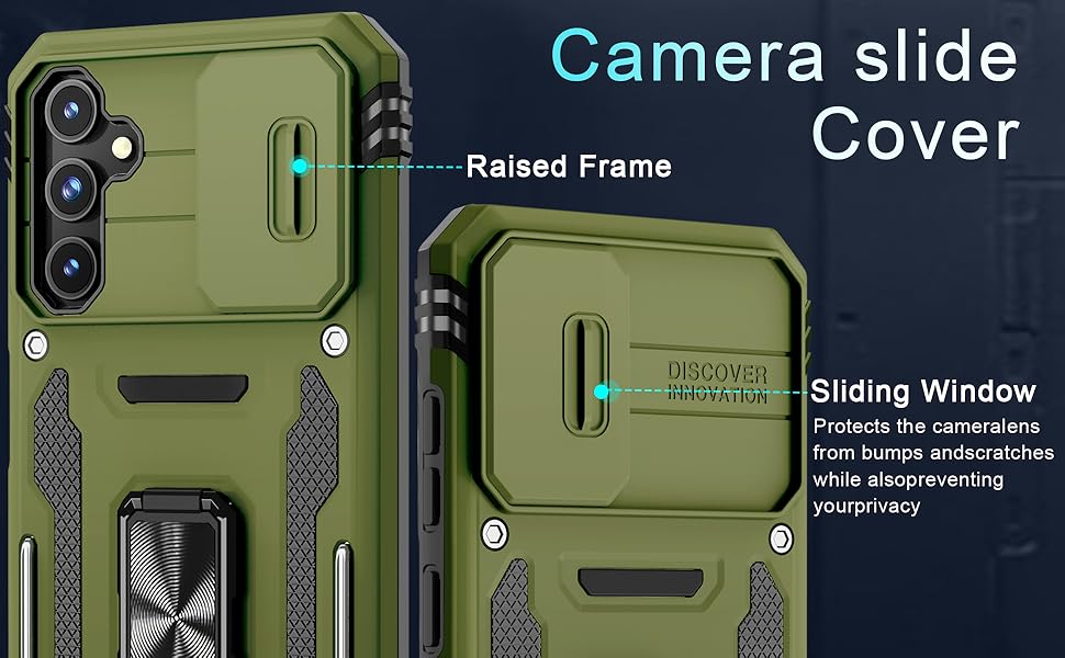Amazon.com: DEERLAMN Case for Samsung Galaxy A54 5G with Slide Camera Cover+Screen Protector(1 ...