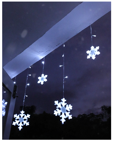 Amazon.com: Aulanto Christmas Snowflake Lights, 14 Drops Cool White 11 ...