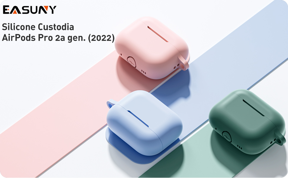 Easuny Custodia per AirPods PRO 2/1 (2022/2019) - Silicone Cover per AirPods PRO 2nd/1st Case ...