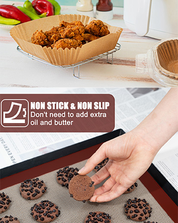 Amazon.com: Perforated Silicone Baking Mat, Reusable Silicone Baking ...