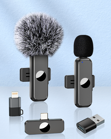 Amazon.com: Ponovo Lavalier Microphone for USB C Android Phone, Wireless Mini Lapel Mic ...