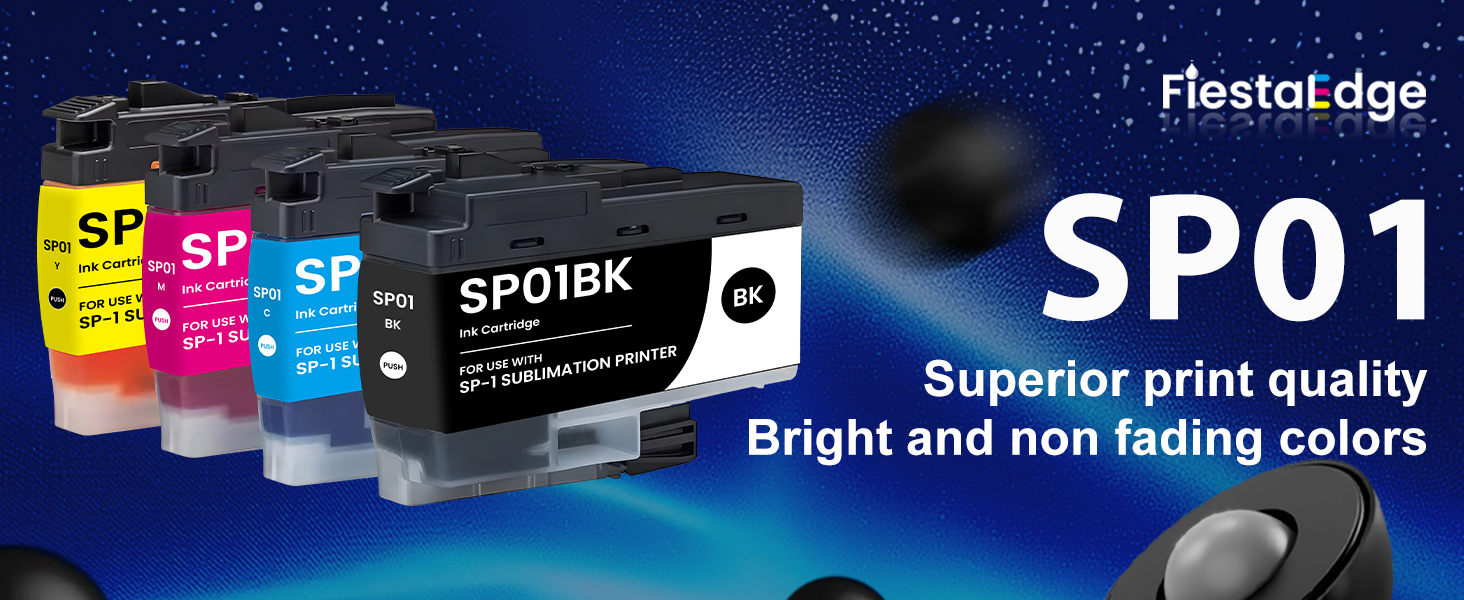 Amazon.com: SP01 SP-01 SP-1 Sublimation Ink Cartridge High Capacity 4-Pack SP01BKS SP01CS SP01MS ...