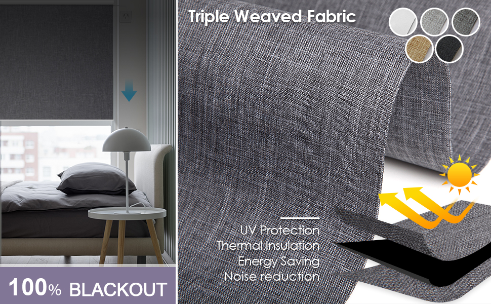 Amazon.com: Graywind Motorized Shades 100% Blackout Compatible with Alexa Google WiFi Smart ...