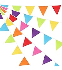 G2PLUS Double Sided Fabric Bunting Banner, Two Layer Triangle Nautical ...