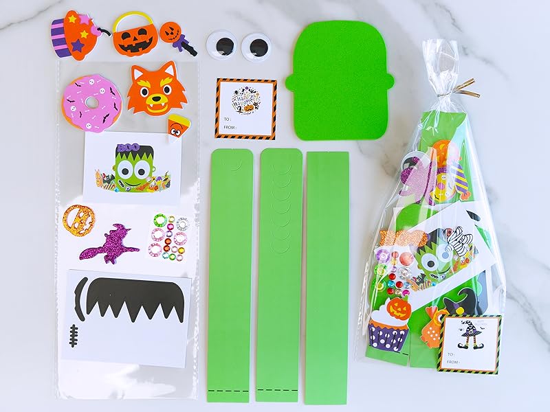 Amazon.com: Winlyn 24 Sets Halloween Headbands Craft Kits DIY Crown Art ...
