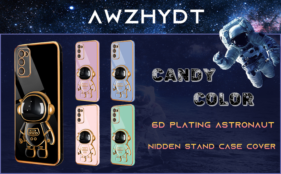 Amazon.com: AWZHYDT Galaxy S20 FE Case for Astronaut Stand, Designed for Electroplated Samsung ...
