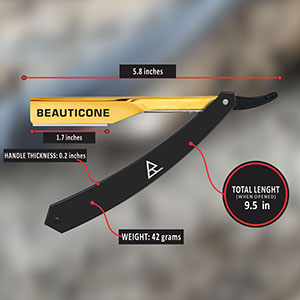 Amazon.com: BEAUTICONE Straight Razor | Professional Barber Razor for ...