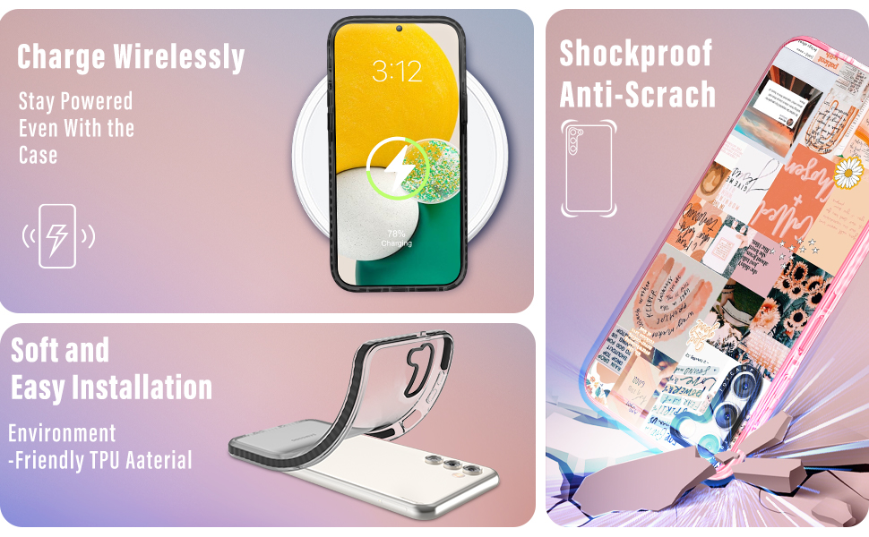 Amazon.com: Toycamp for Samsung Galaxy S23 Case 6.1'' | with Ring Holder, Cute Rainbow Sun River ...