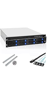 Amazon.com: RackChoice M-ATX/Mini-ITX 2U Rackmount Depth 21.5" Server Chassis 6Gbps hotswap ...