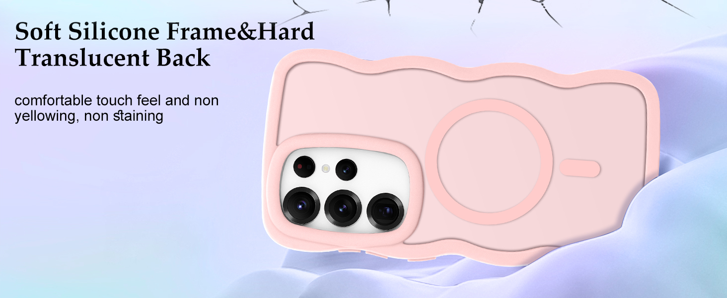 Amazon.com: Pepmune for Samsung Galaxy S25 Ultra Case, Curly Wavy Frame Hard Translucent Matte ...