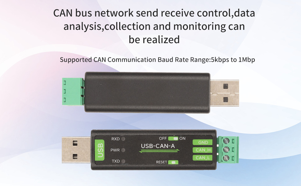 USB to CAN Adapter, Portable 5kbps to 1Mbps Converter Adapter, 4 Mode STM32F103 Chip Onboard ...