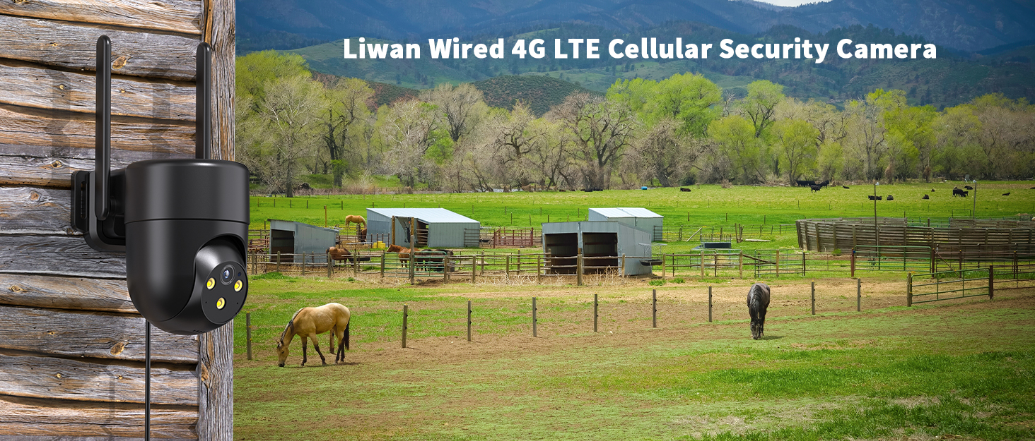 Amazon.com : LIWAN 4G LTE Cellular Security Camera Outdoor Wired, No WiFi Security Camera, Plug ...