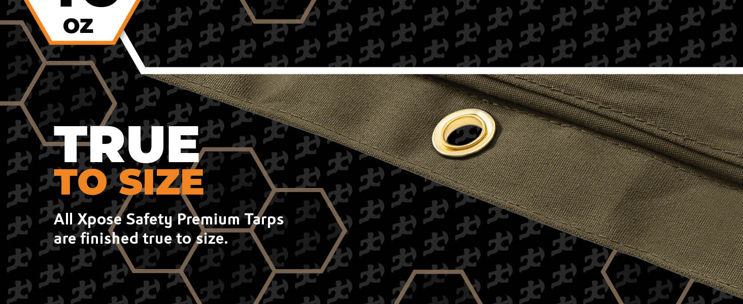 Amazon.com: Xpose Safety Canvas Tarp - 10oz Green Canvas Tarps Heavy ...