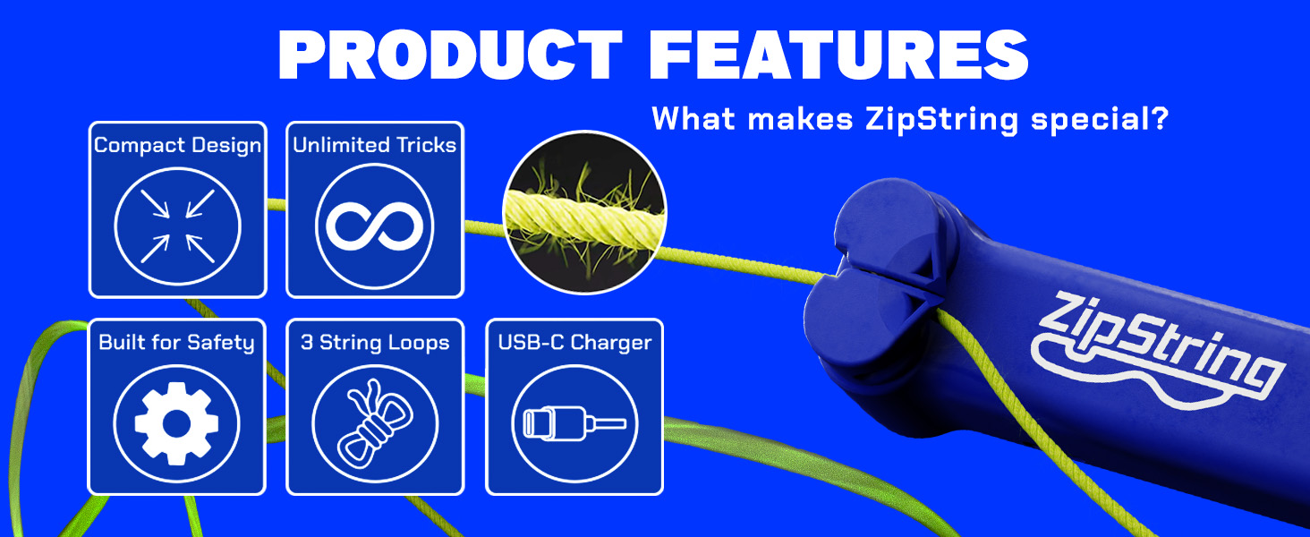 Amazon.com: ZipString Original - As Seen on Shark Tank - Classic Rope Launcher Toy, Perfect for ...