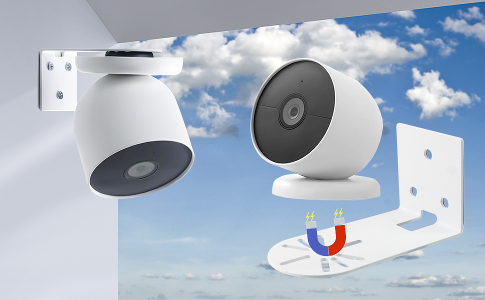 Amazon.com: succulentlovers 2 PCS Metal Wall Mount Bracket Compatible with Google Nest Camera ...