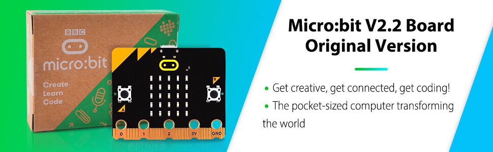 GeeekPi BBC Micro:bit V2.2 MB V2 Development Board for Coding and Programming (Micro USB Cable ...