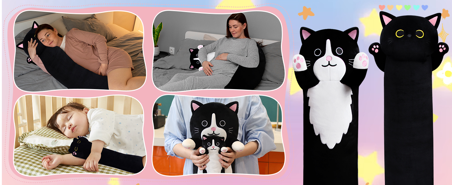 Amazon.com: MUFEIRUO Long Cat Plush Long Body Pillow, 39.5" Cute Long ...