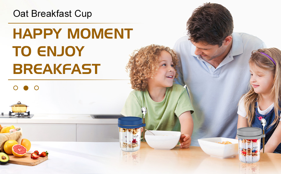 Amazon.com: LOVZEN Overnight Oats Jars, [2 Pack] Overnight Oats Container with Lid and Spoon, 10 ...