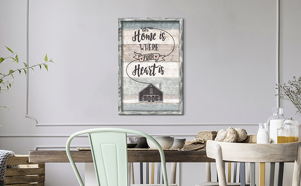 Amazon.com : Positive Home Quotes Wall Art: Framed Inspirational Saying ...