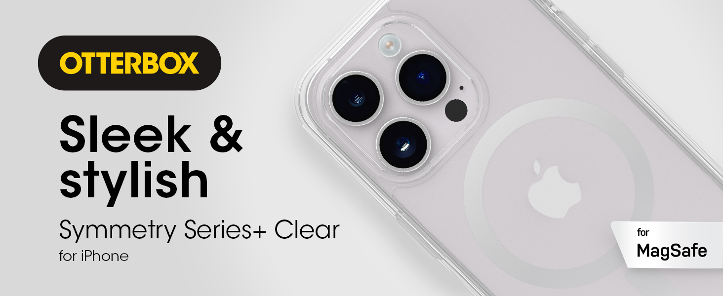 Amazon.com: OtterBox SYMMETRY SERIES+ CLEAR Antimicrobial Case with MagSafe for iPhone 14 Pro ...