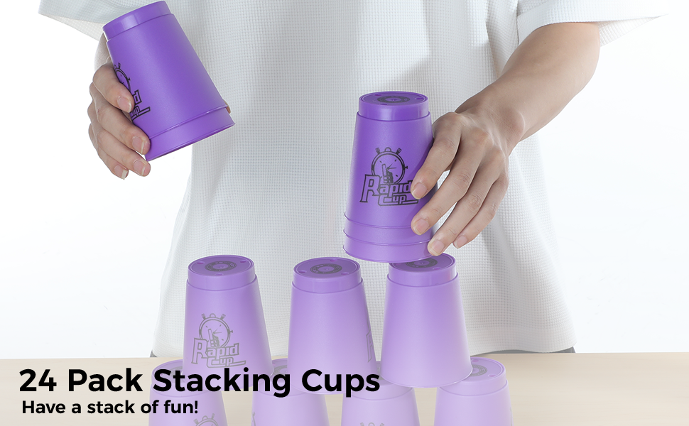 Amazon.com: yeesport Speed Stacking Cups Game: 24pcs Cup Stacking Set ...