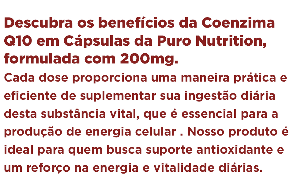 Coenzima Q10 200 mg Puro Nutrition + Vitamina E, CoQ10, 60 Cápsulas, Suplemento Vegano | Amazon ...